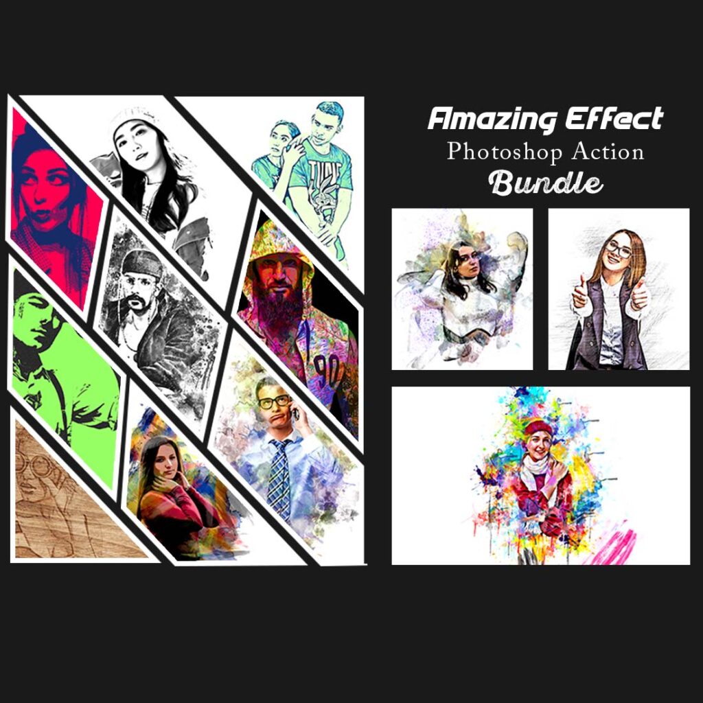 Amazing Effect Photoshop Action Bundle - MasterBundles