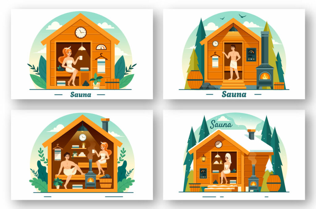 9 Sauna and Steam Room Illustration - MasterBundles