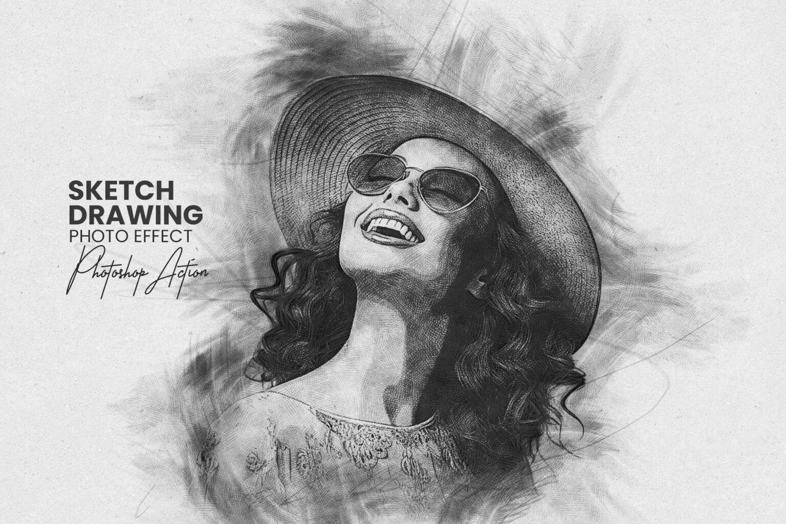 Sketch Drawing Photoshop Action - MasterBundles