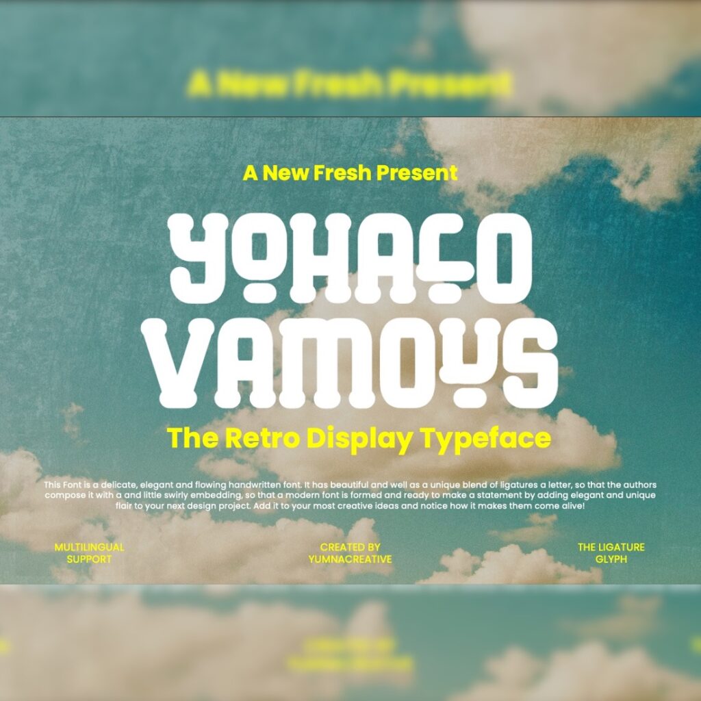 Yohalo Vamous - Retro Display Font - MasterBundles