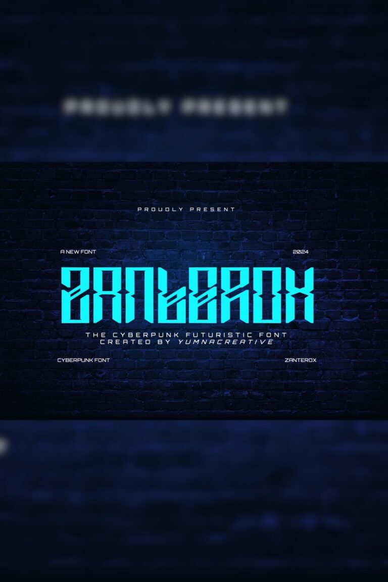 Zanterox - Cyberpunk Futuristic Font - MasterBundles