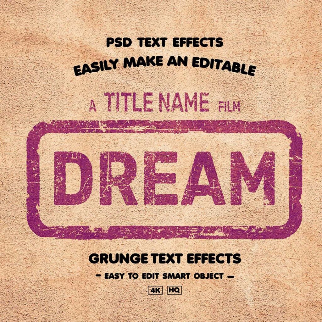 Grunge Text Effect On Texture Mockup - MasterBundles