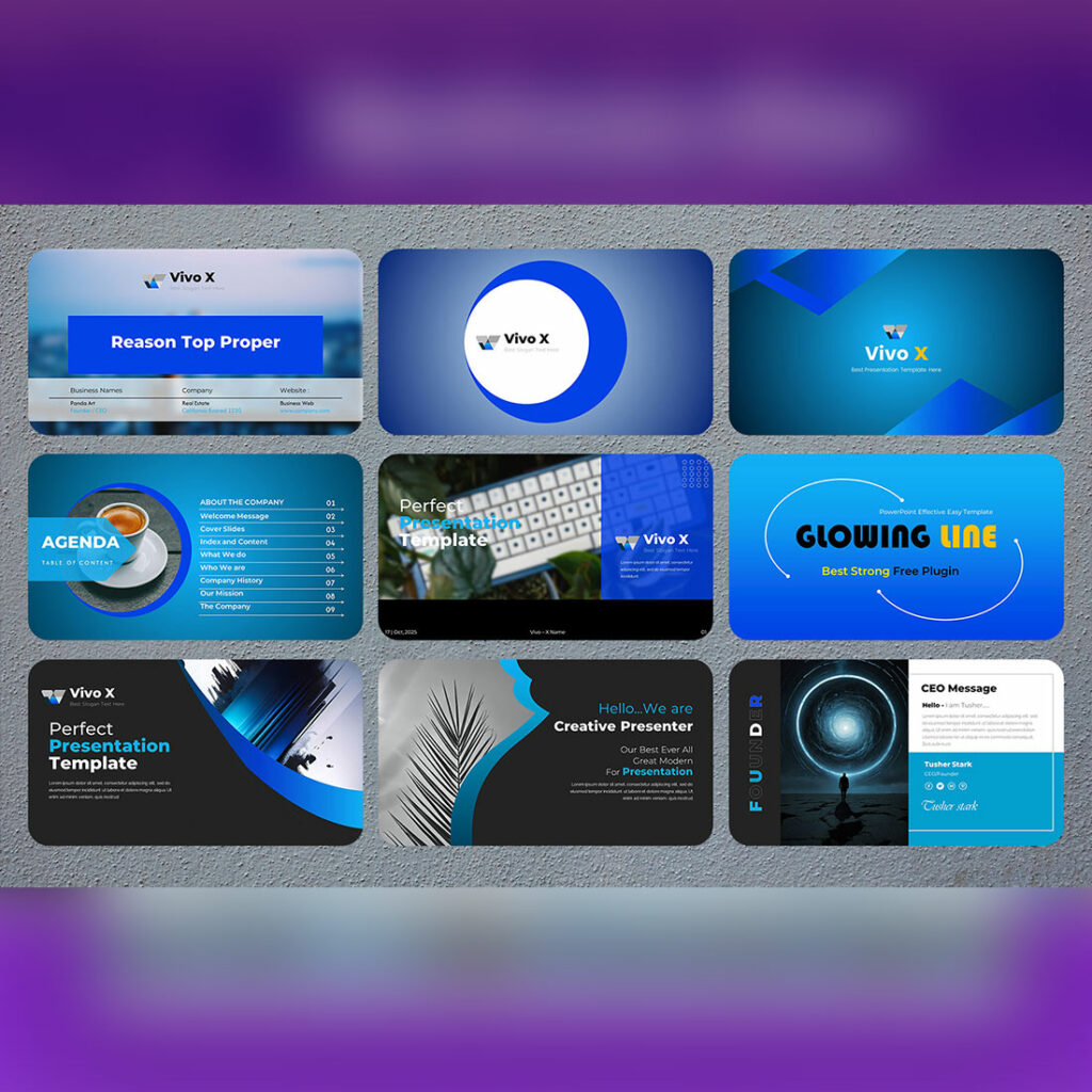 Vivo X PowerPoint Presentation Templated - MasterBundles