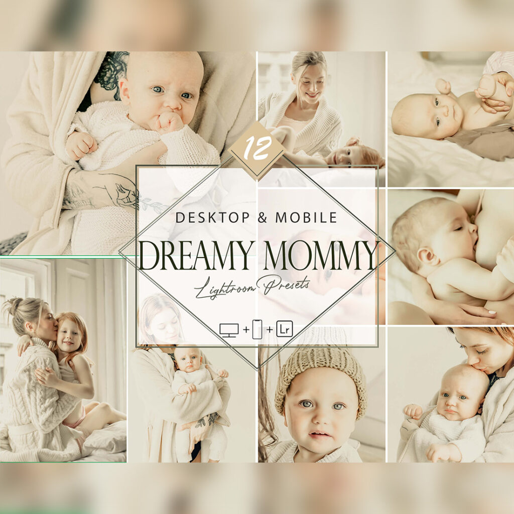 12 Dreamy Mommy Lightroom Presets, Motherhood Mobile Preset, Family ...