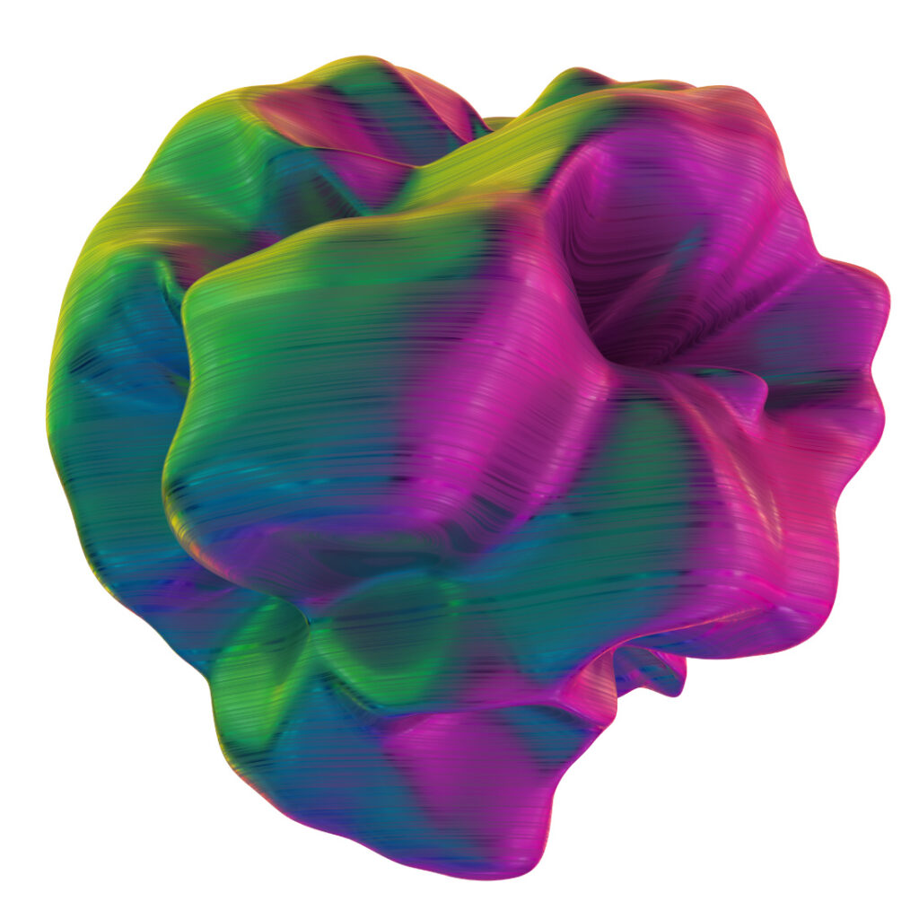Abstract 3d Rendering of Organic Shapes - MasterBundles