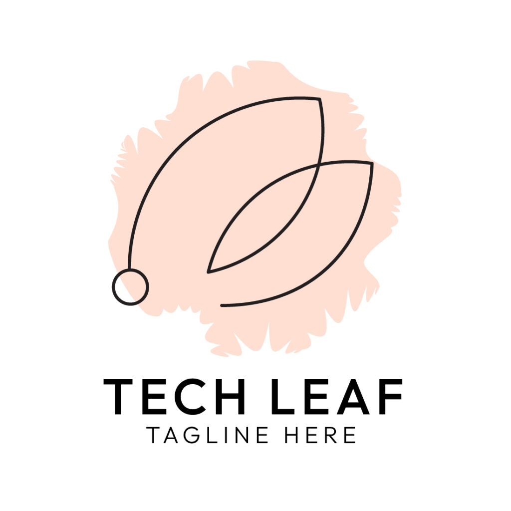 Minimalist Tech Leaf Logo Design Bundle - Master Collection - MasterBundles