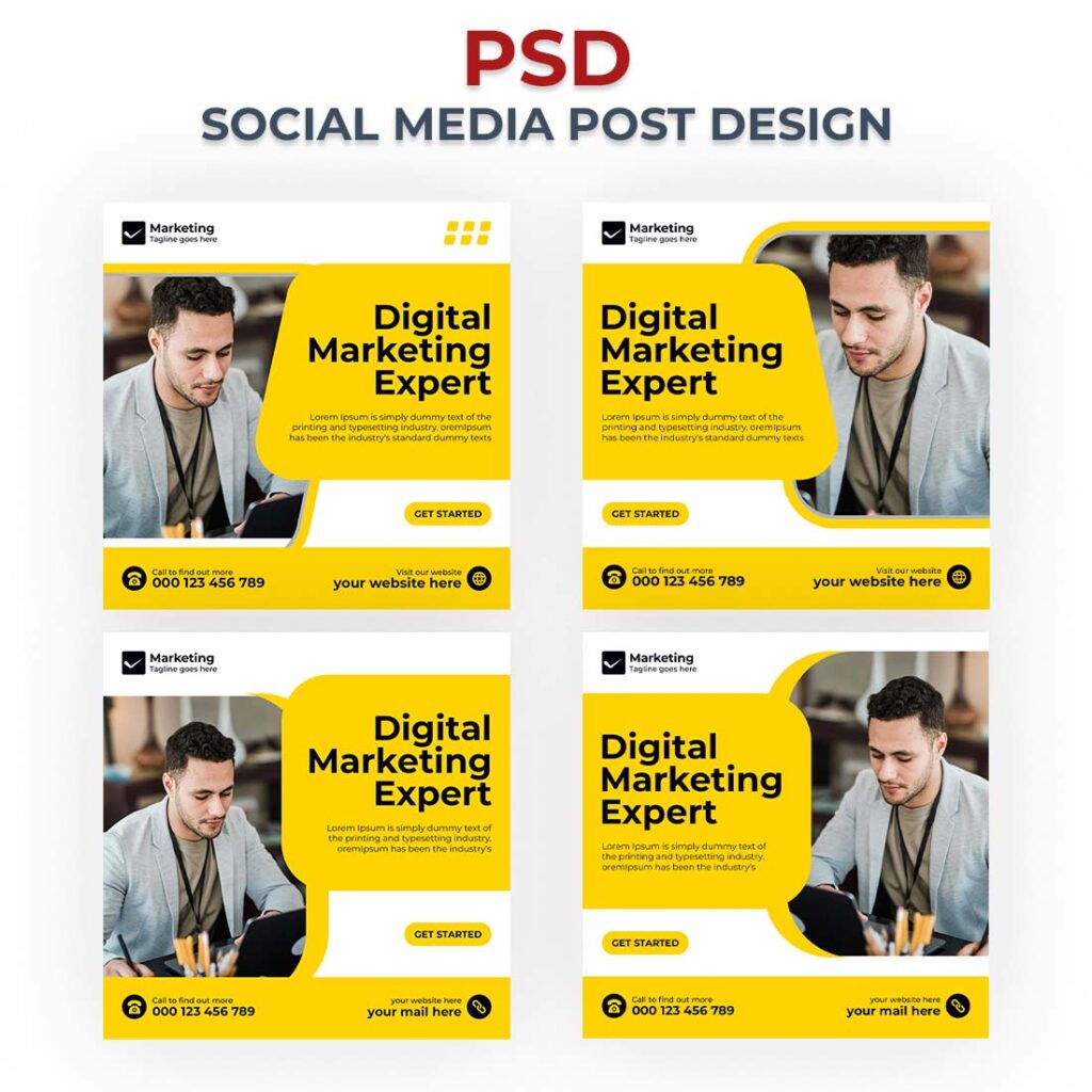 Social Media Post Design Template - MasterBundles