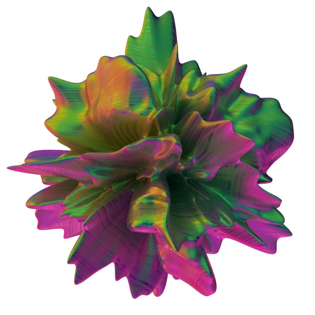 Abstract 3d Rendering of Organic Shapes - MasterBundles