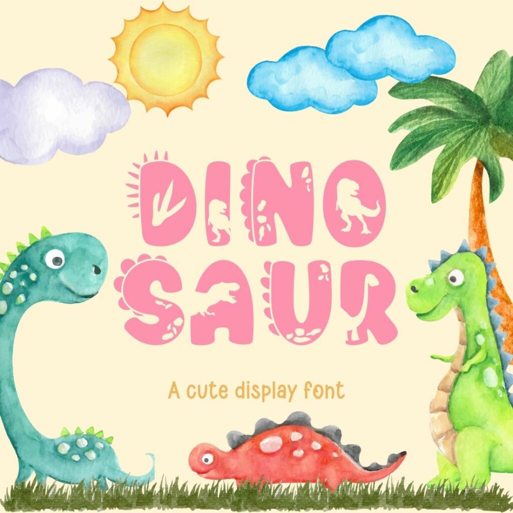 Dinosaur - Display Font - MasterBundles