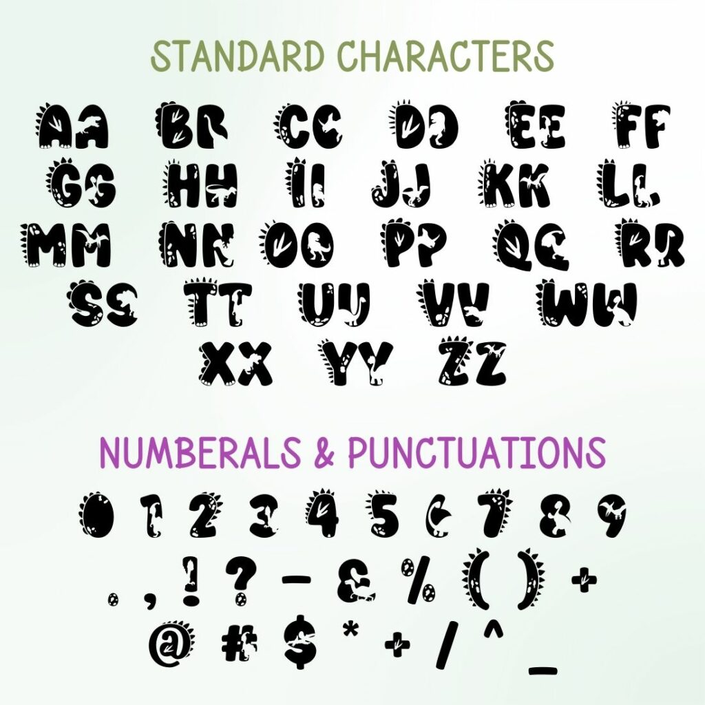 Dinosaur - Display Font - MasterBundles