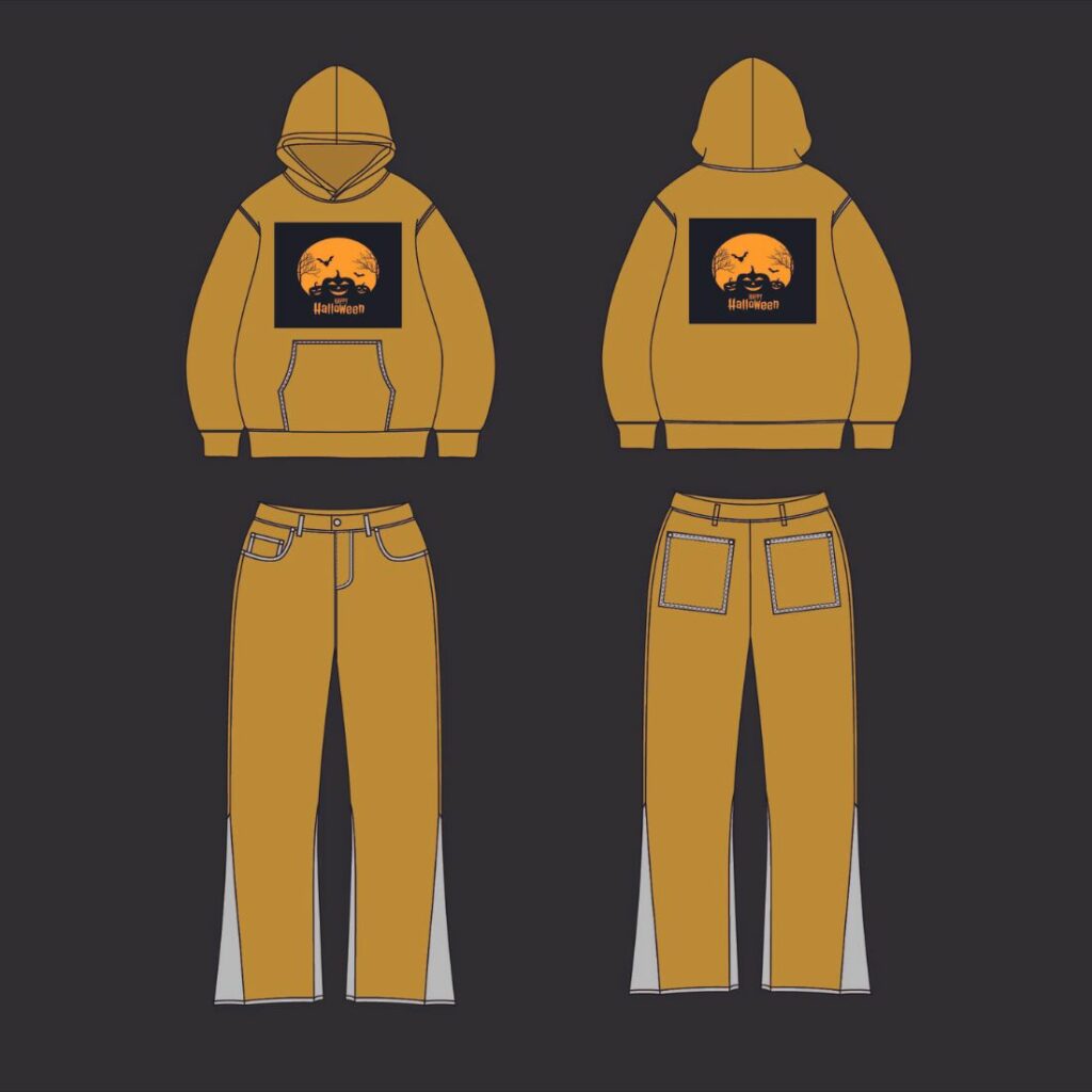 Streetwear Hoodies Clothing Vector Mockup Pack Bundle Clothing Brand ...