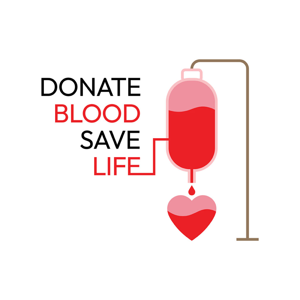 Donate blood save life design