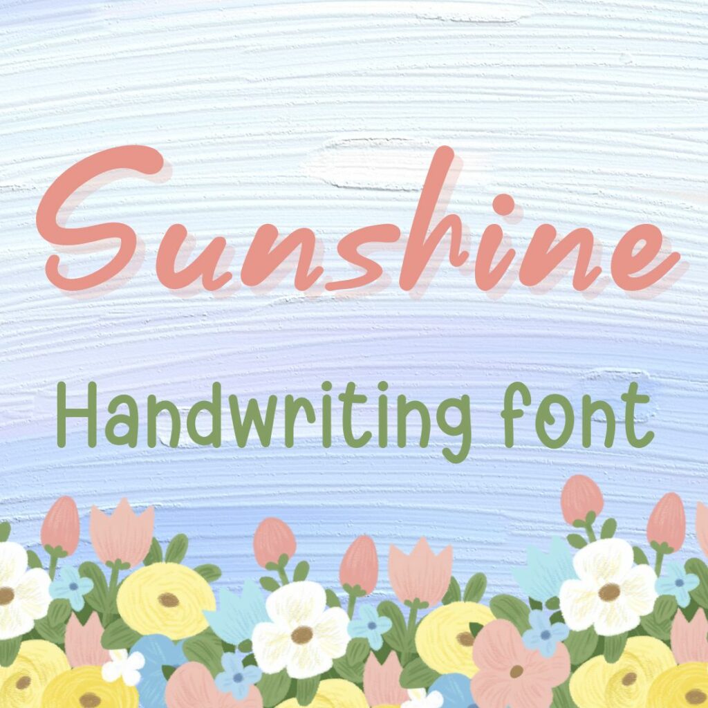 Sunshine - Handwriting font - MasterBundles