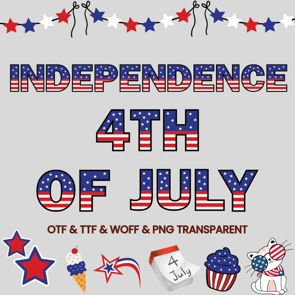 Independence 4th of July - color fonts - MasterBundles