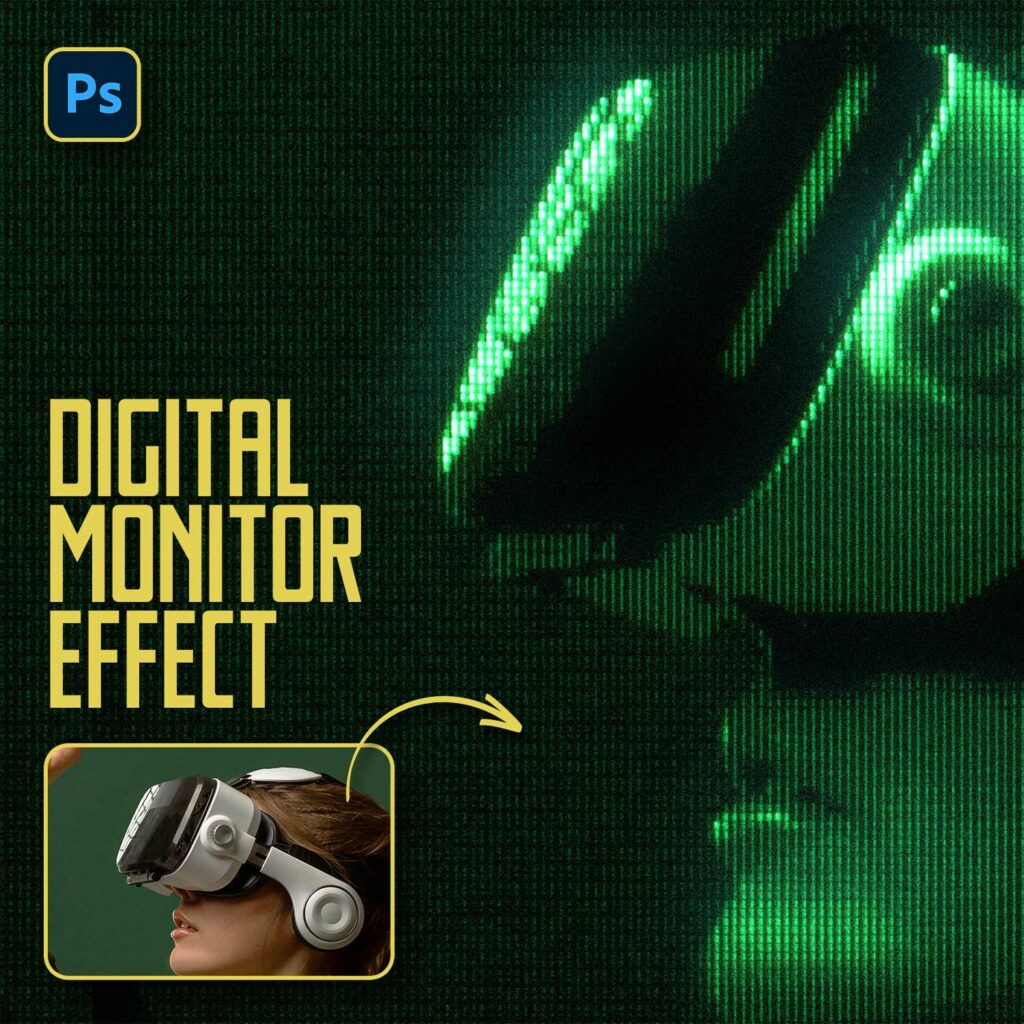 Digital Monitor Photo Effect - MasterBundles