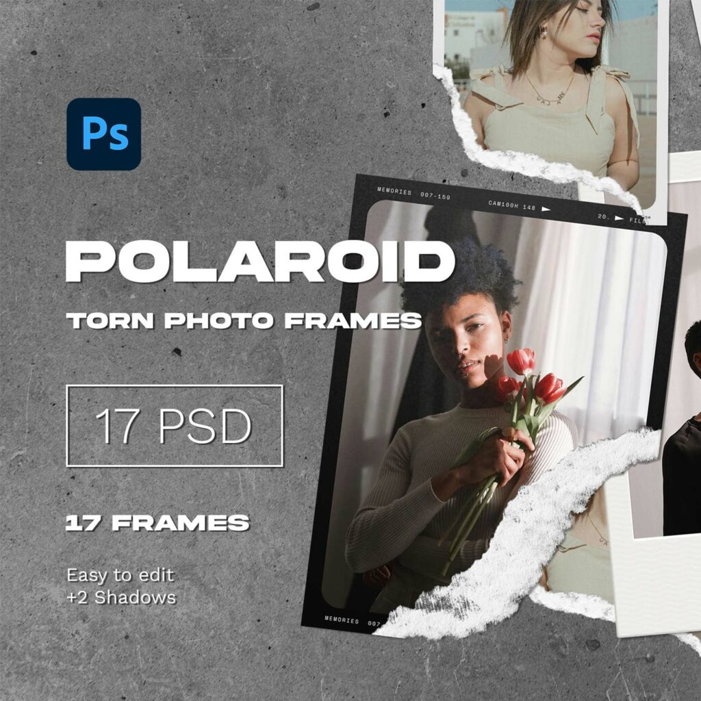 Polaroid Torn Photo Frames - MasterBundles