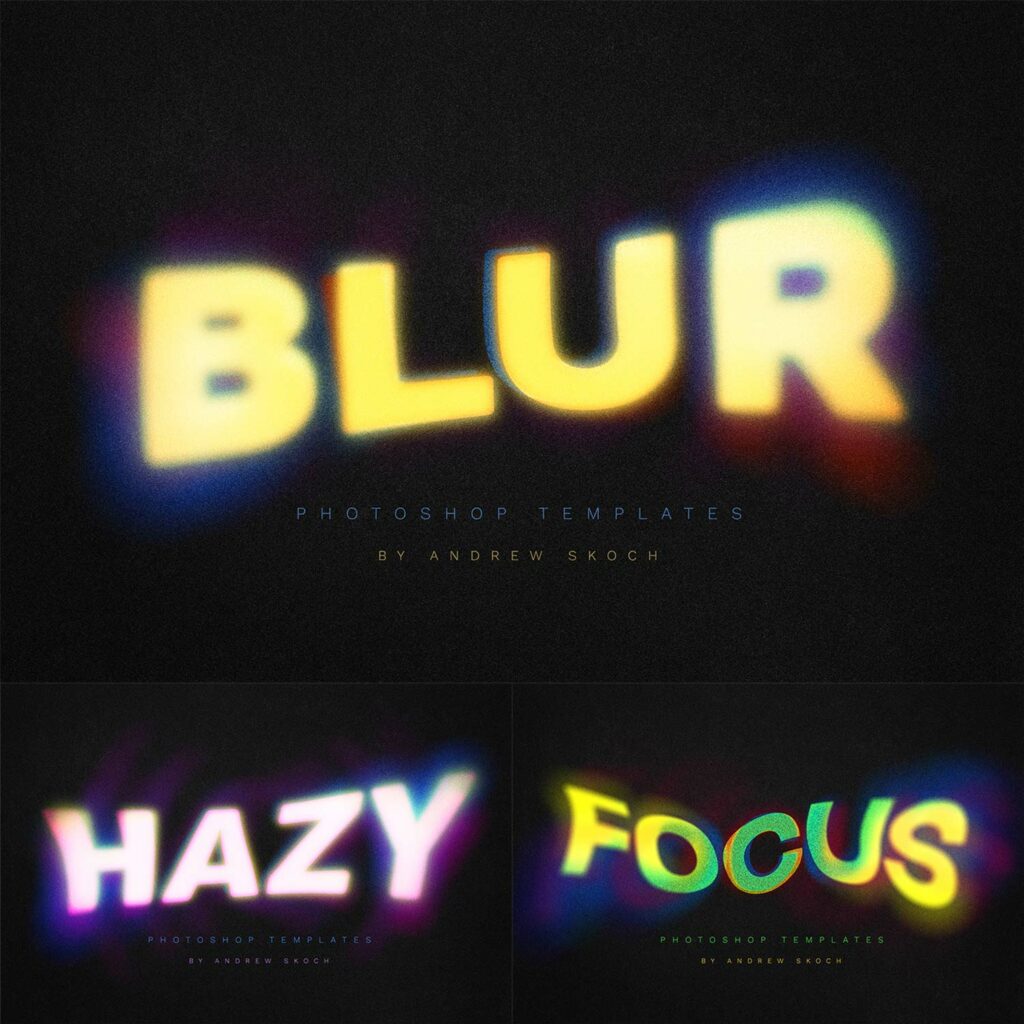 Gradient Blurred Text Effect - MasterBundles
