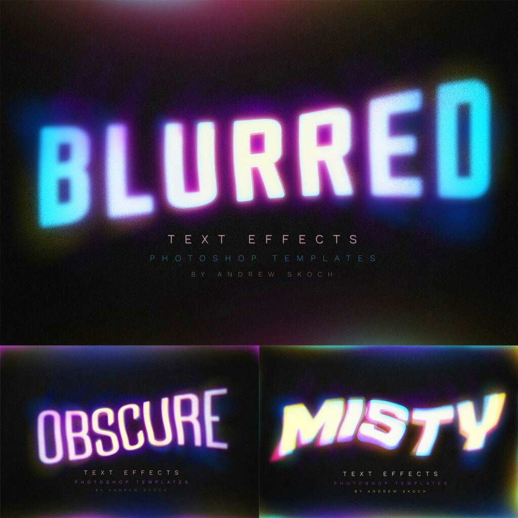 Gradient Blurred Text Effect - MasterBundles