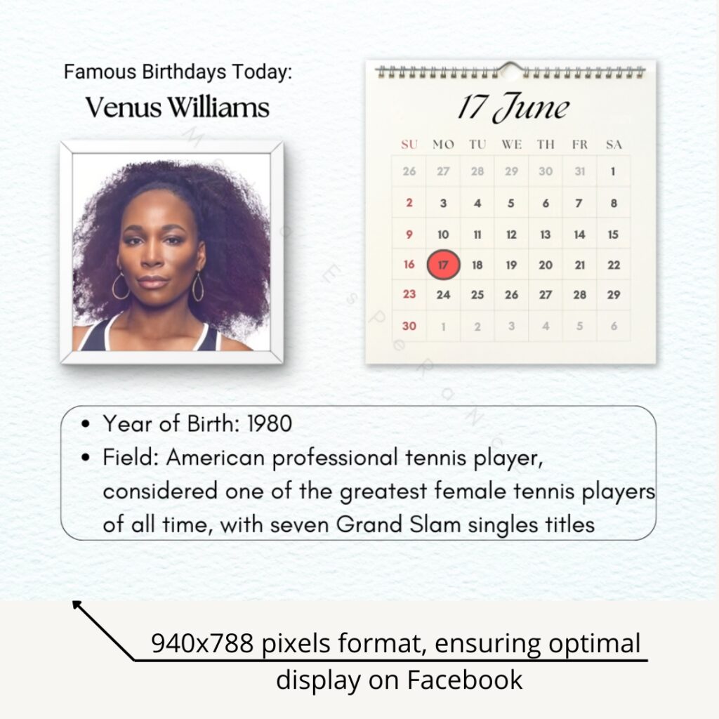 June Celebrations: Iconic Birthdays Social Media Kit | 30 Facebook ...