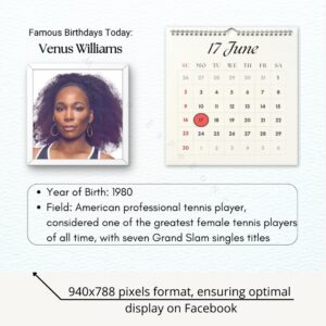 June Celebrations: Iconic Birthdays Social Media Kit | 30 Facebook ...