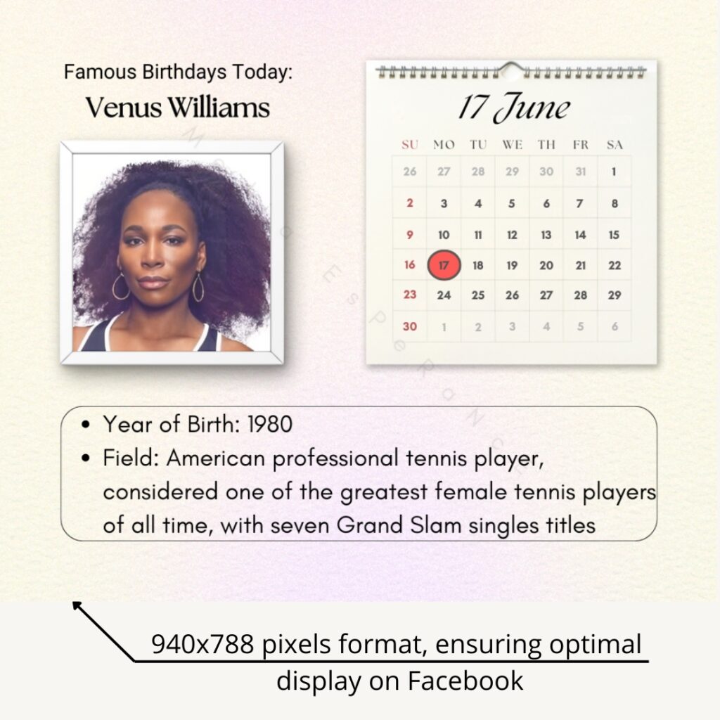 June Celebrations: Iconic Birthdays Social Media Kit |30 Facebook posts ...