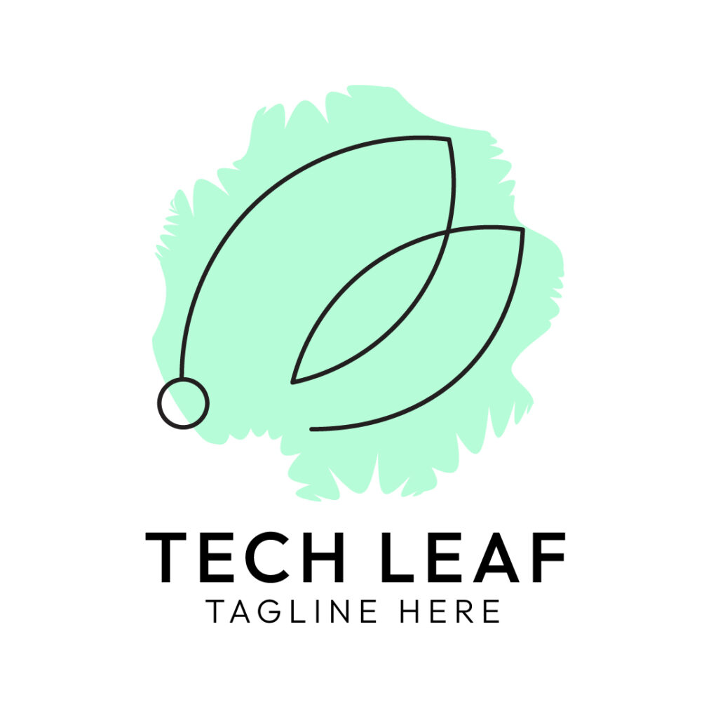 Minimalist Tech Leaf Logo Design Bundle - Master Collection - MasterBundles