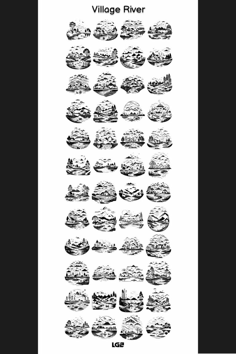 Village River Element Black - MasterBundles