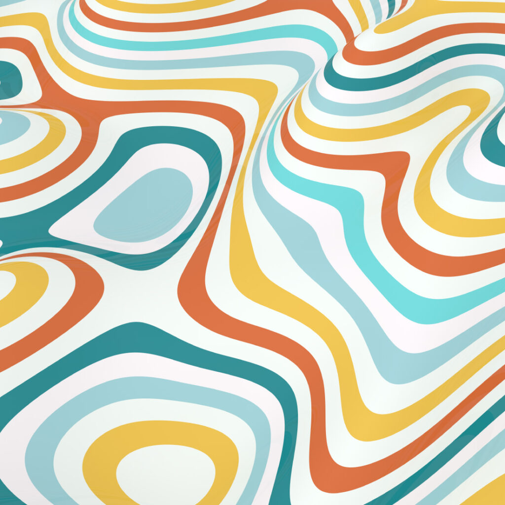 Abstract 3d Wavy Lines Background Multi Color - MasterBundles
