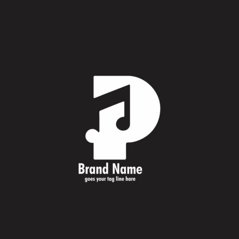 Music P Letter Logo - MasterBundles