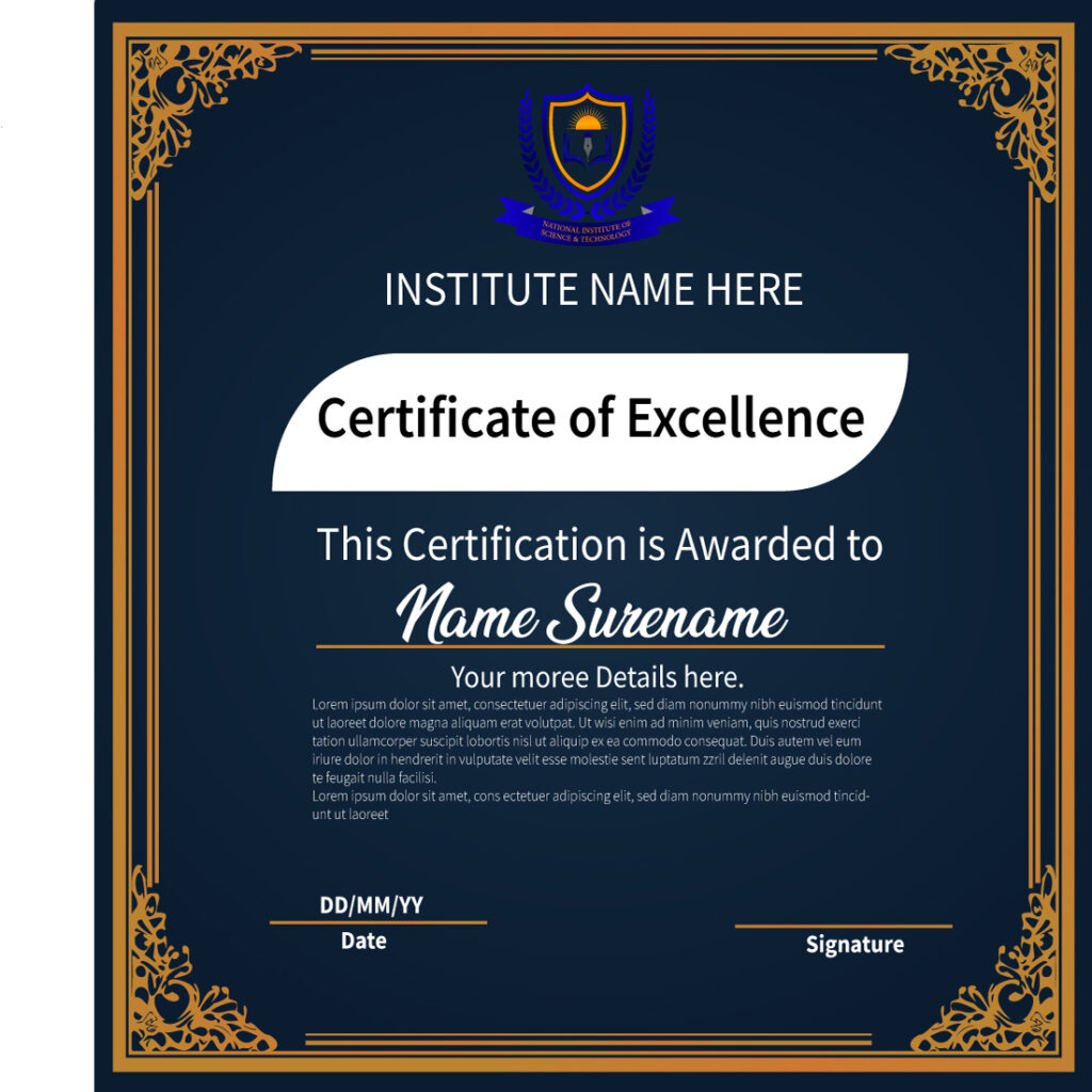 School, Academy or any educational institute Certificate template ...