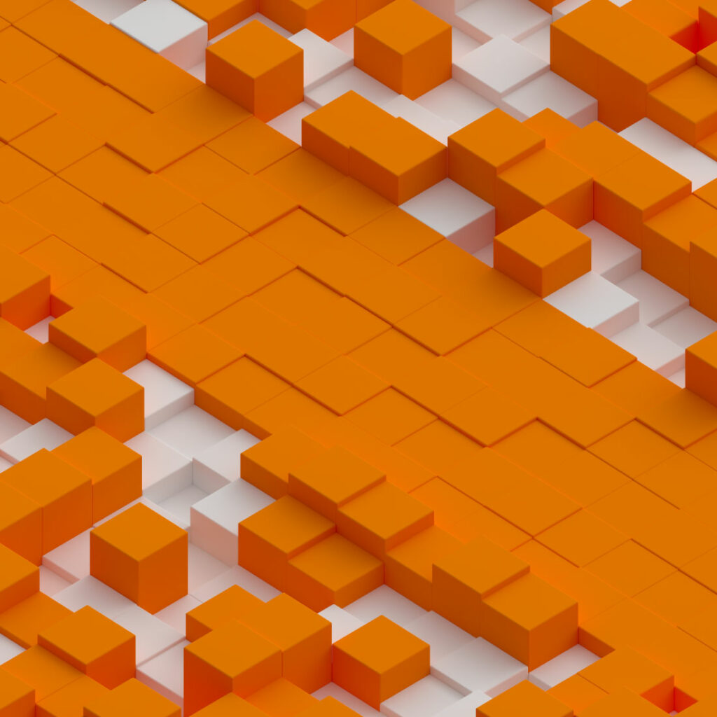3d Cubes Backgrounds Orange and White - MasterBundles