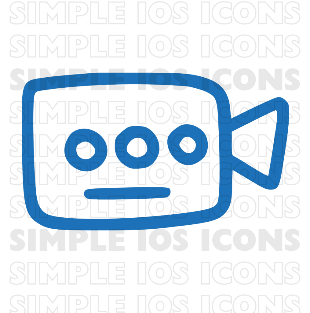 Blue White Cute Simple Doodle iOS Icon - MasterBundles