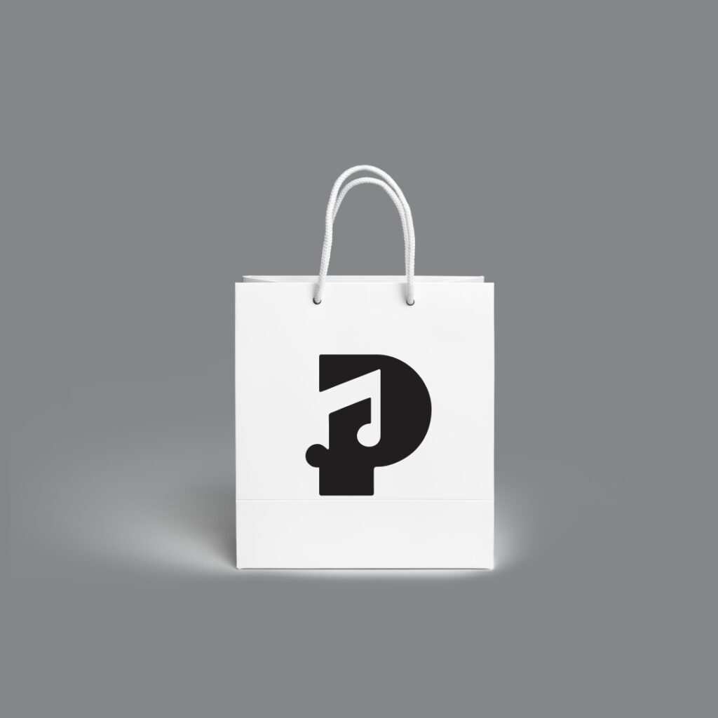 Music P Letter Logo - MasterBundles