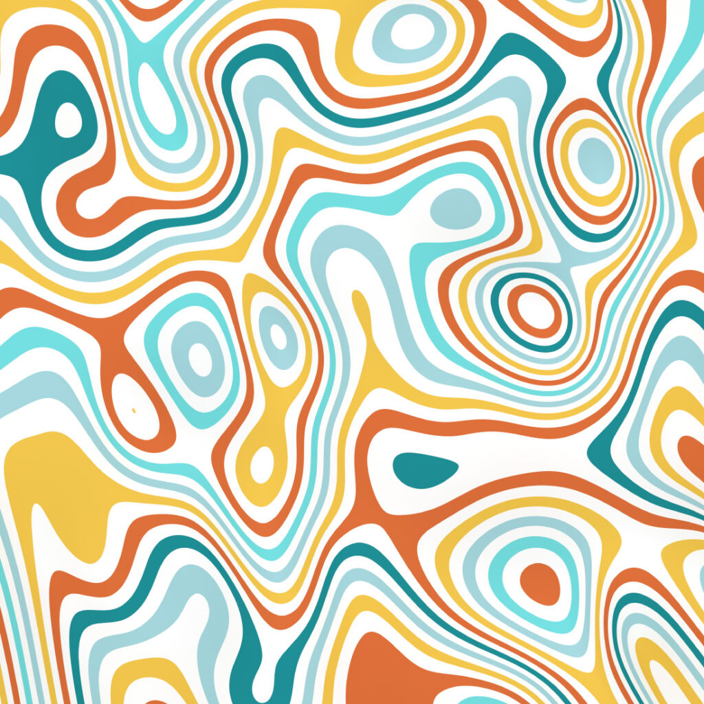 Abstract 3d Wavy Lines Background Multi Color - MasterBundles