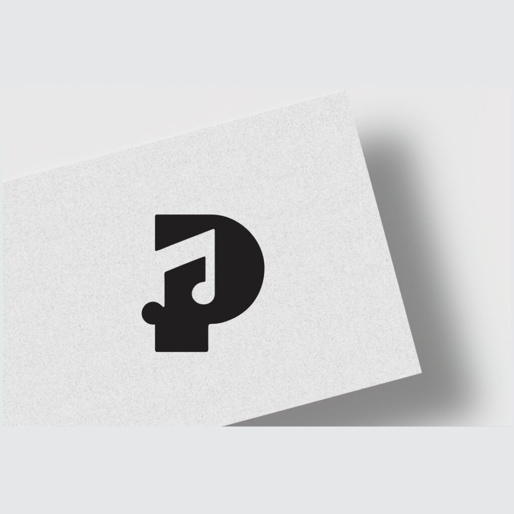 Music P Letter Logo - MasterBundles
