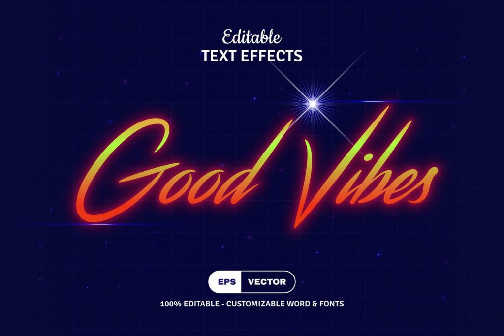 80S Editable Text Effect - MasterBundles