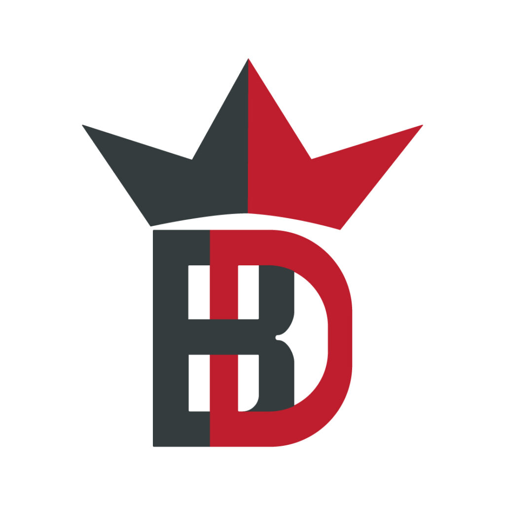 Luxury BD crown logo design. BD letters logo vector template icon. DB ...