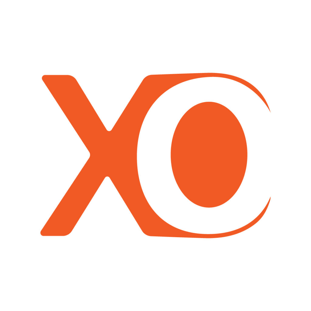 Initials XO letters logo vector image design. XO logo orange color. OX ...