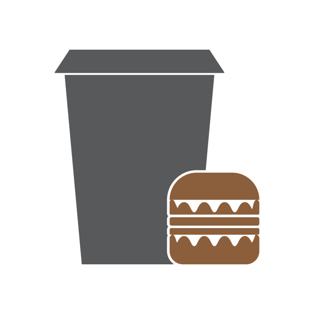 Fast Food Combo lone icon linear style logo design. Fast food ...