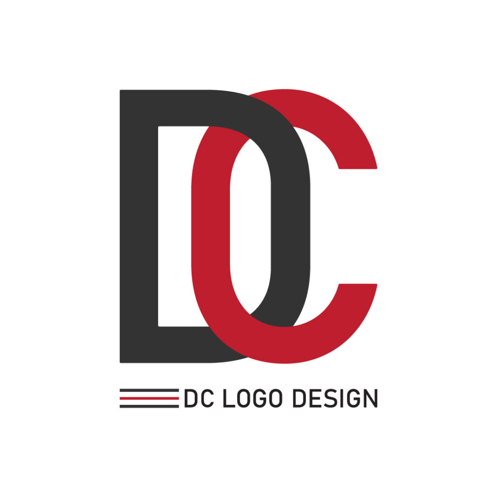Initials DC letters logo design template arts. DC logo design black and ...