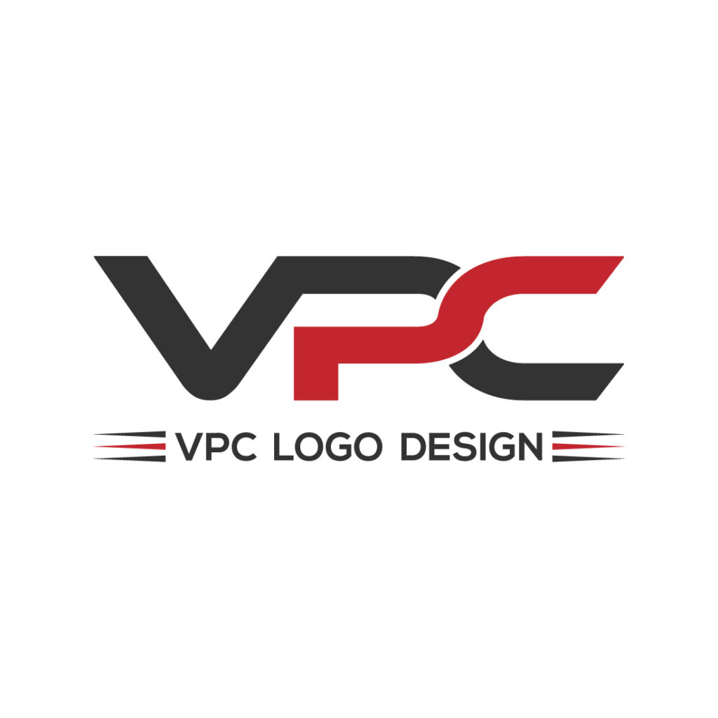 VPC letters logo design vector icon. VPC setting logo best icon ...