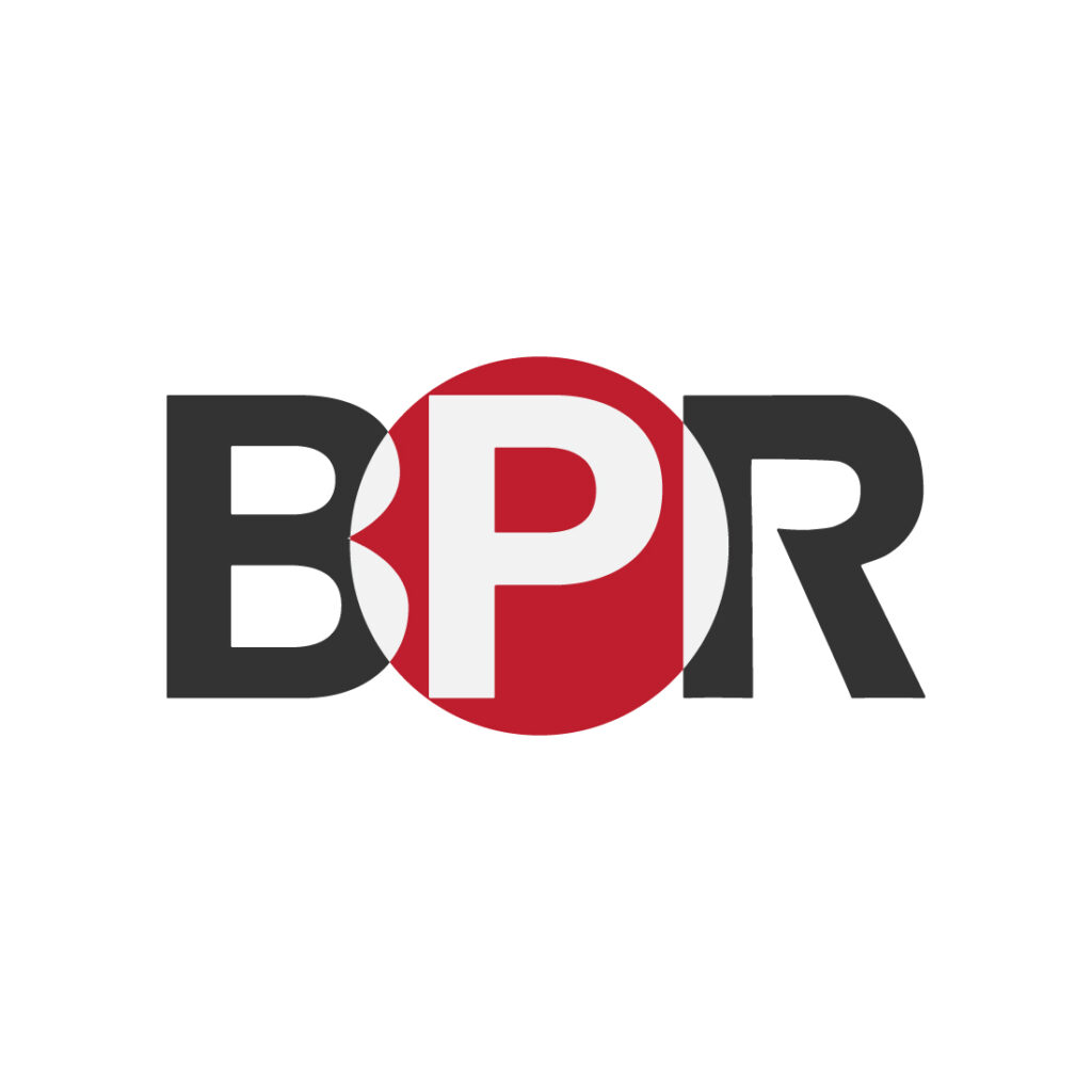 Initials BPR letters logo design vector images. BPR logo design black ...