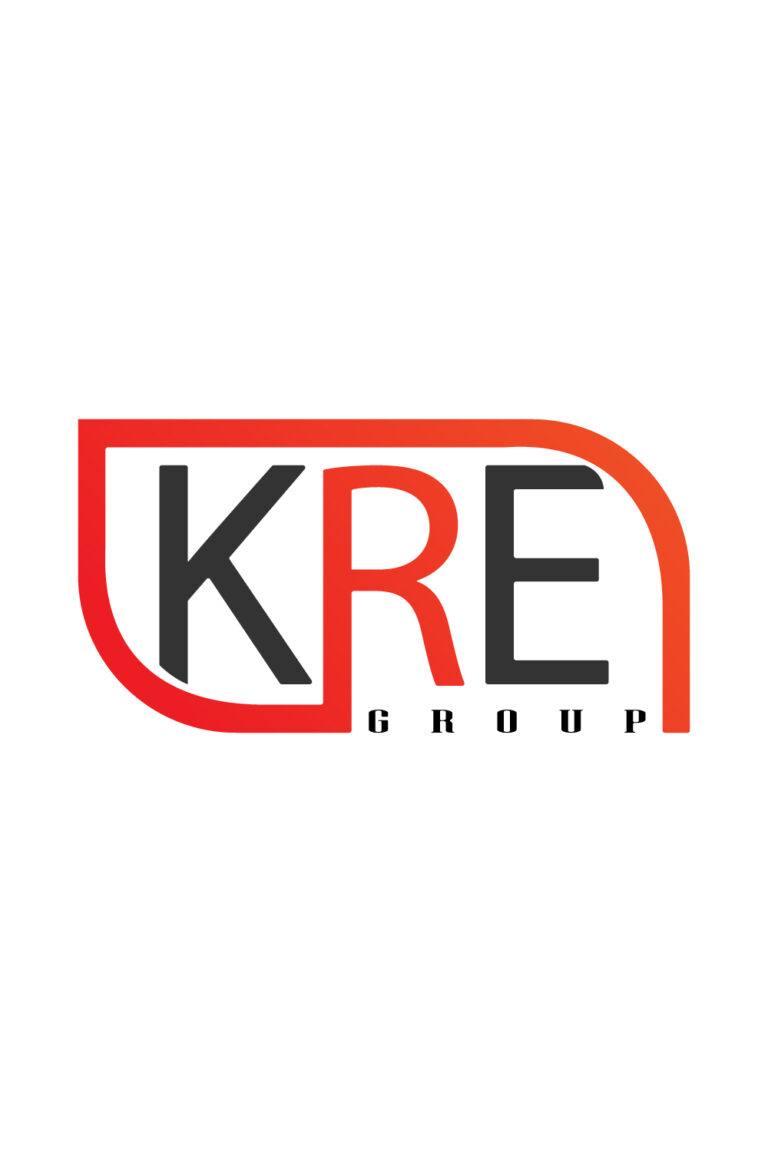 KRE logo design best company icon. KRE letters logo vector icon, red ...