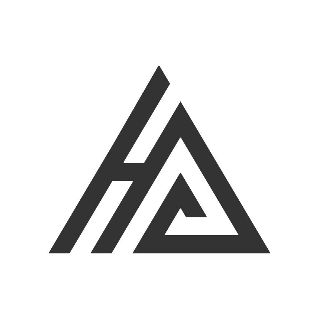 Professional HA letters design vector images. AH logo design black ...