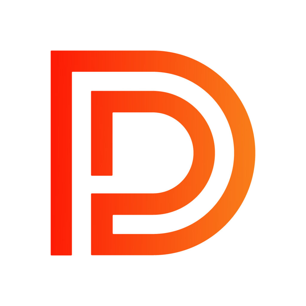 Professional DP letters logo design template arts. PD Social media logo ...