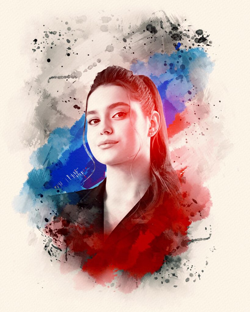 Editable Awesome Watercolor Portrait Painting - MasterBundles