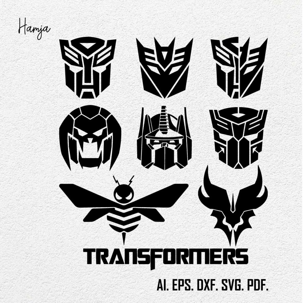 Transformers Svg, Transformer SVG Faces, Transformers Logo layered SVG ...