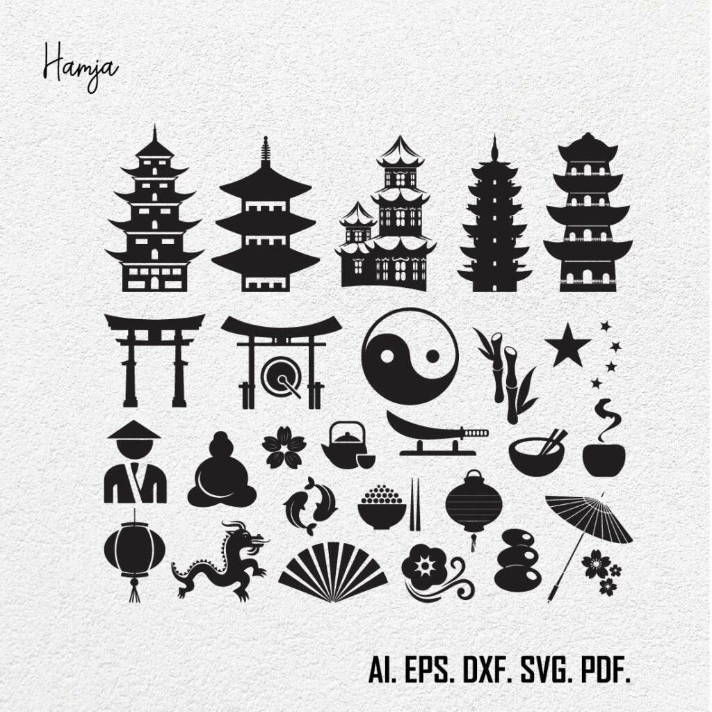 Chinese Culture Vector Svg Bundle - MasterBundles