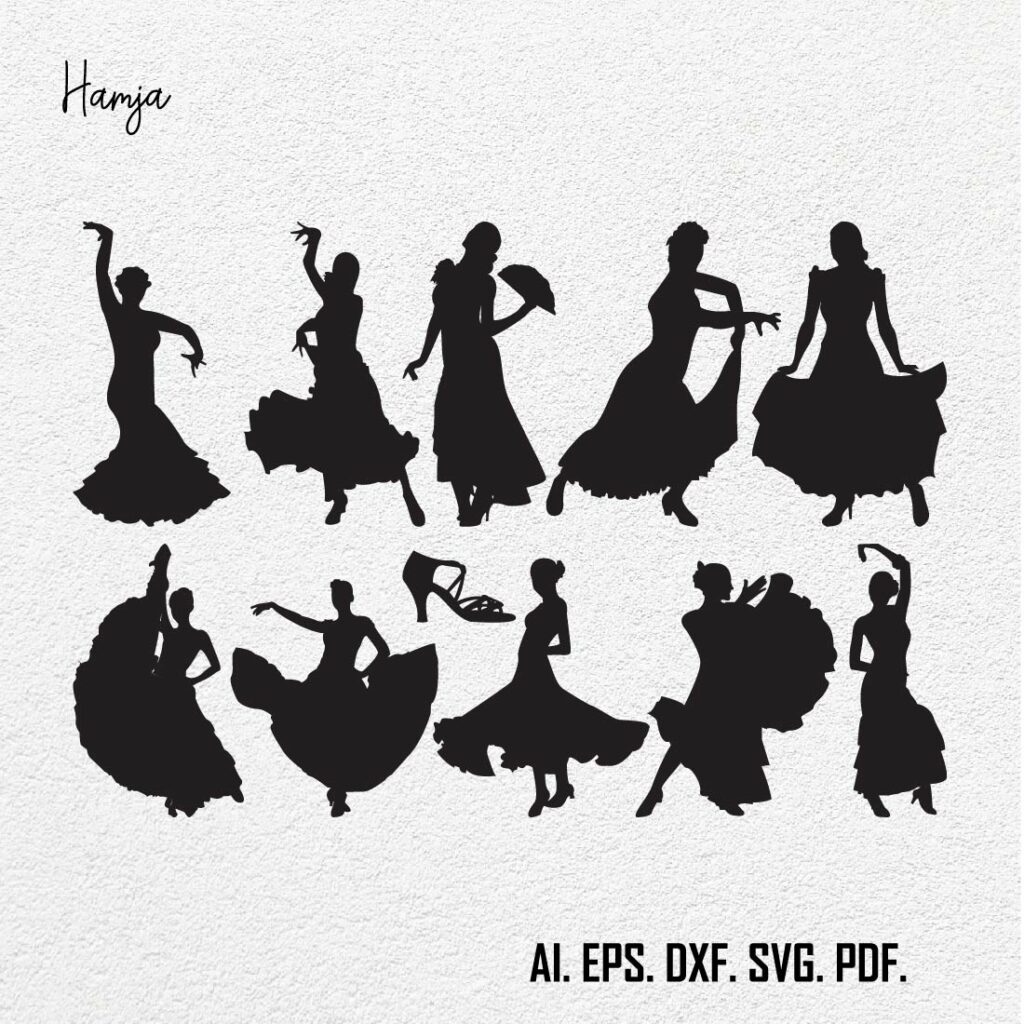 Senorita Dance Step Vector Set,Dance SVG -Dance Silhouette - SVG Cut ...
