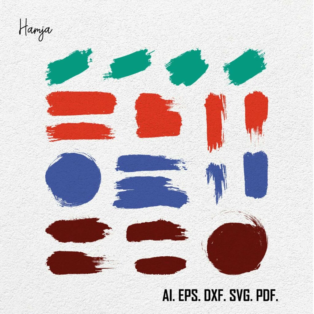 Paint brush stroke svg bundle hand drawn, keychain svg png, brush ...